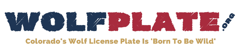 About – 'BORN TO BE WILD' Colorado Wolf License Plate